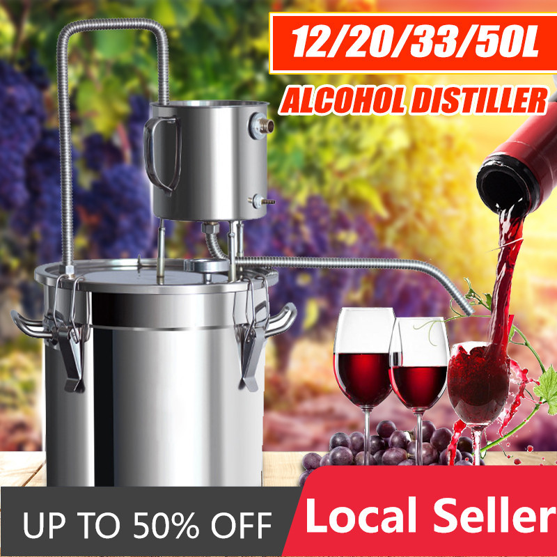 12/20/33/50LDIY Home Distiller Moonshine Alcohol Stainless Copper ...