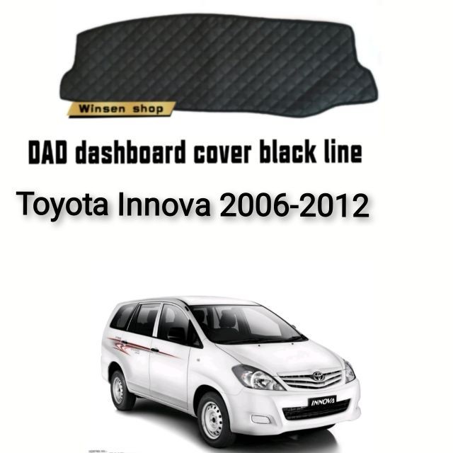 Toyota innova 2006-2012 dashboard cover black line non slip mat win ...