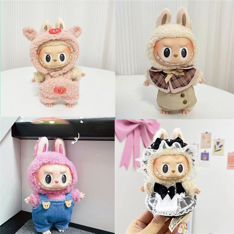 17cm Labubu Doll Cape Clothes ,Plush Doll Accessories Gifts Toy ...