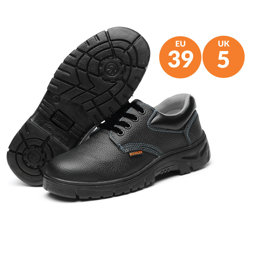 Black Leather Safety Shoes Safety Boots Mens Working Shoes Steel Toe ...