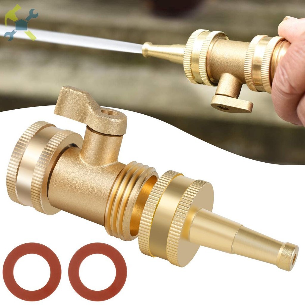 Brass Hose Sprayer Solid Brass High Pressure Hose Nozzle - Adjustable ...