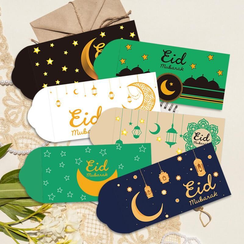 Ramadan Red Envelope Hari Raya Moon Festival Lucky Green Packet Ready ...