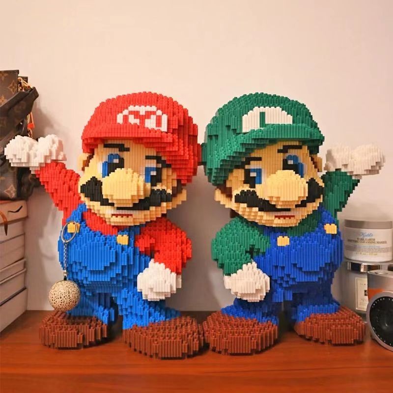 [Mario Luigi] Super Mario Building Blocks Children Assembling Three ...