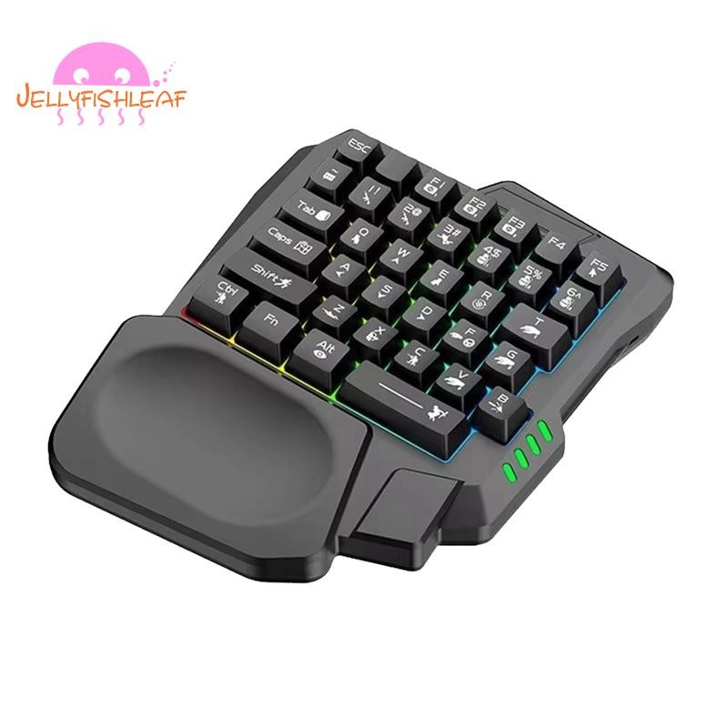 Gaming Keyboard Single Hand Usb Wired 35key Ergonomics RGB Backlight ...