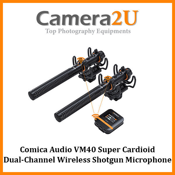 Comica Audio CVM-VM40 VM40 Super Cardioid Dual-Channel Wireless Shotgun Microphone | Shopee Malaysia