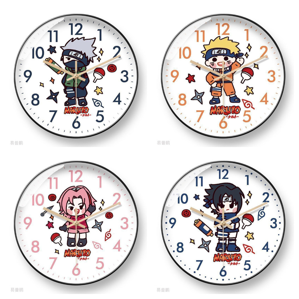 Anime Two-Dimensional Clock Naruto Silent Clock Wall Hanging Boy ...