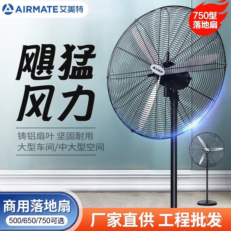 Emmett Industrial Electric Fan Metal Floor Fan Powerful High Power Wall ...