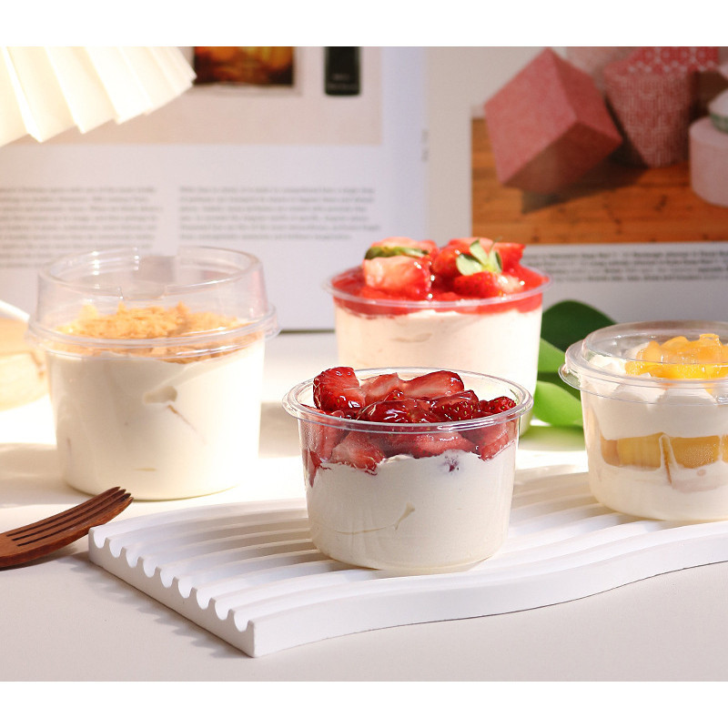 Disposable Pudding Cup / Jelly Mousse Tiramisu Cup With Lid ...