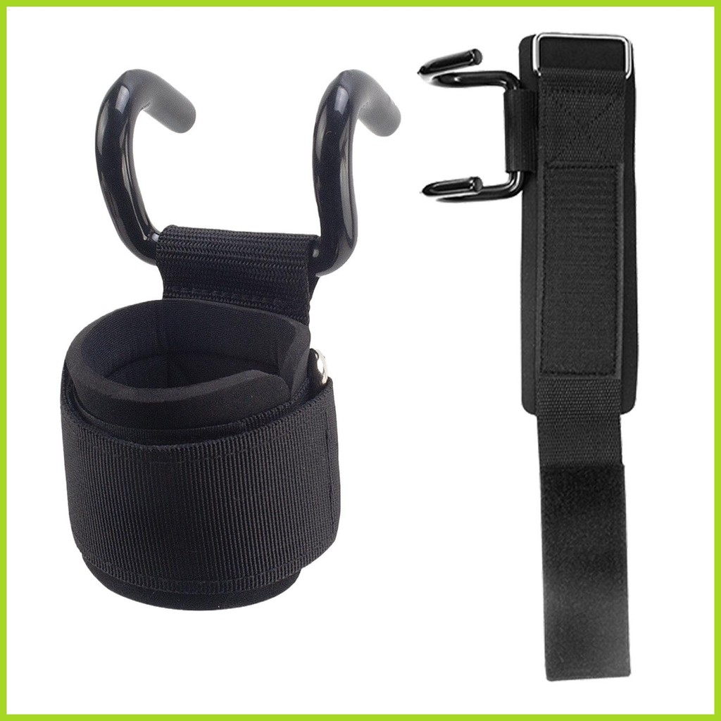 Weight Lifting Hooks Heavy Duty Pull-up Assist Wrist Gloves Multi ...