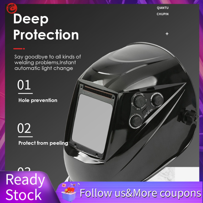 Welding Mask 1/1/1/1 Auto Darkening Welding Helmet Large View TRUE ...
