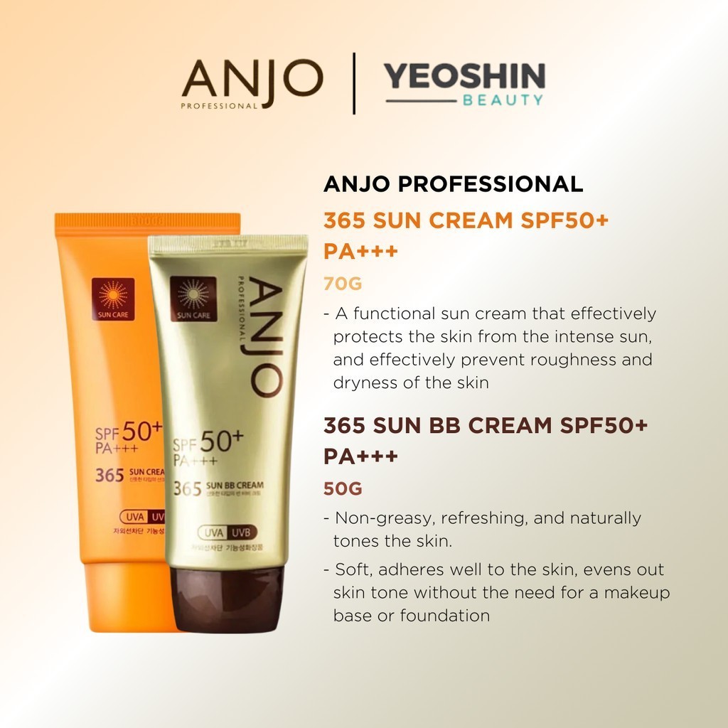 ANJO 365 Sun Cream / BB Cream SPF50+ PA+++ | Shopee Malaysia