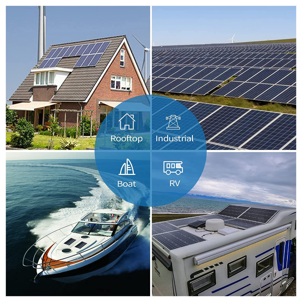 Panel solar kalis air polihabluran 20W 18V, digunakan untuk mengecas ...