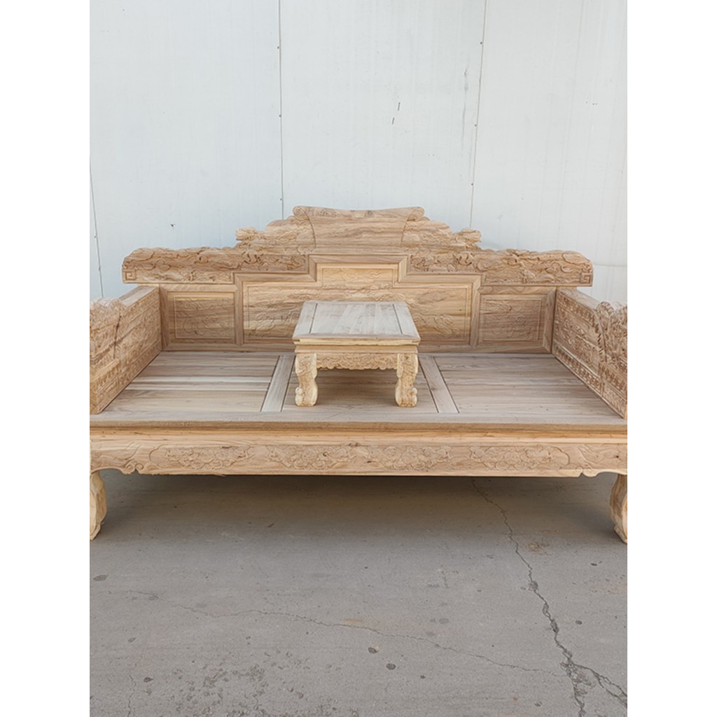 Katil Arhat Gaya Cina Ukiran Elm Lama Kayu Pepejal Antik Ruang Tamu ...