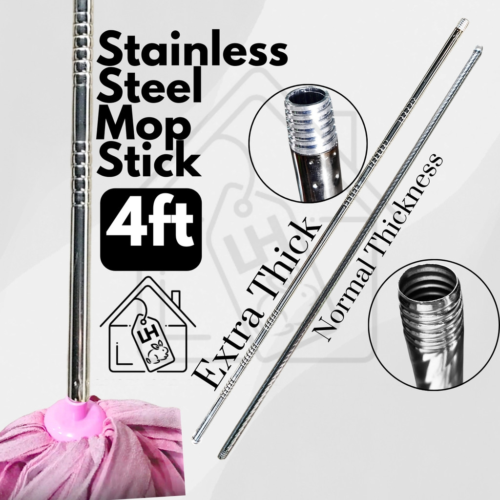 Stainless Steel Mop Stick Mop Handle Batang Mop Batang Penyapu Stick ...