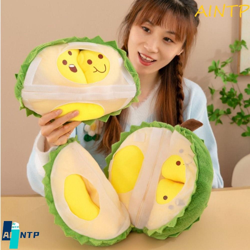 AINTP Detachable Durian Plush Toy, Appease Fluffy Fruit Durian Plush ...