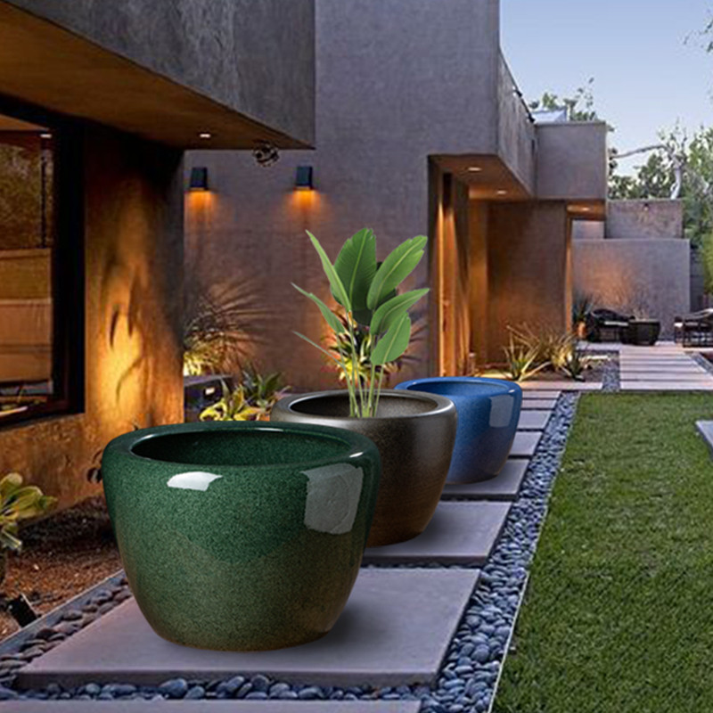 Pasu Besar Seramik Jingdezhen Mangkuk Pasu Bunga Besar Lotus Water Lily ...