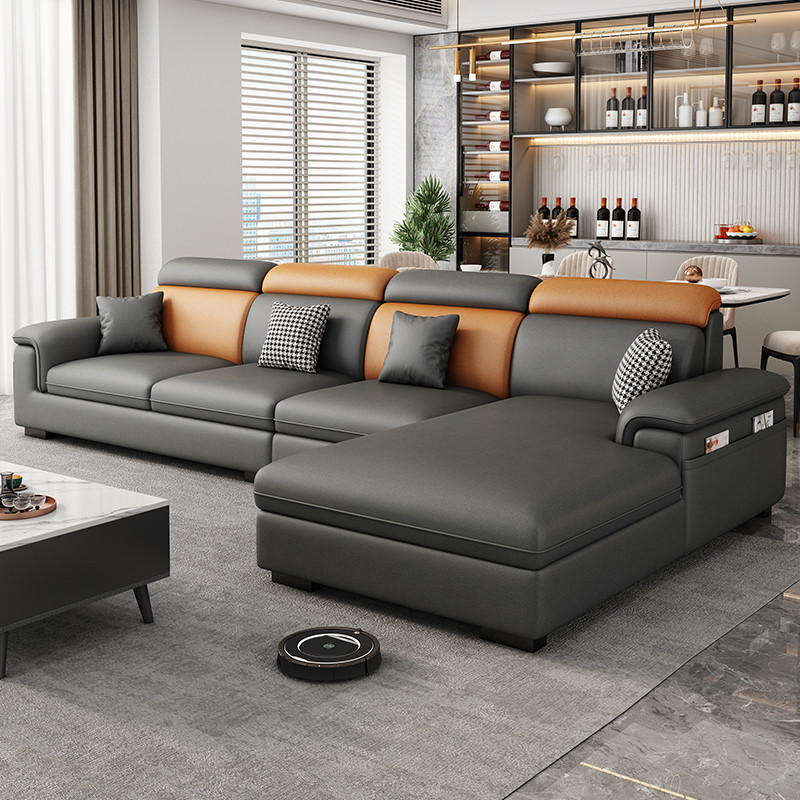 Perabot Perabot Perabot Rasmi Sofa Kulit Tulen Moden Ruang Tamu Ringkas ...