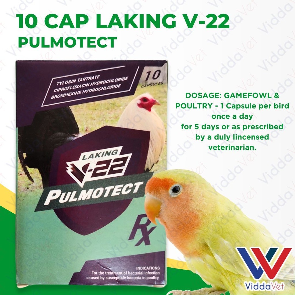 Laking V 22 Pulmotect for Poultry 10 Caps for animals | Shopee Malaysia