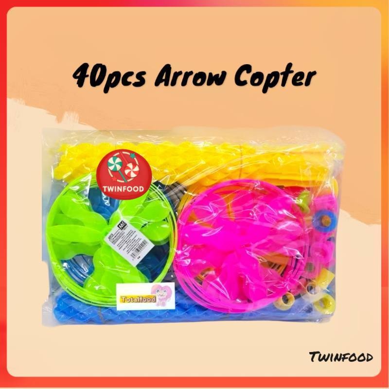 40Pcs KHY Arrow Copter / Mainan Tradisional Tangan Tarik Dan TerbangFun ...