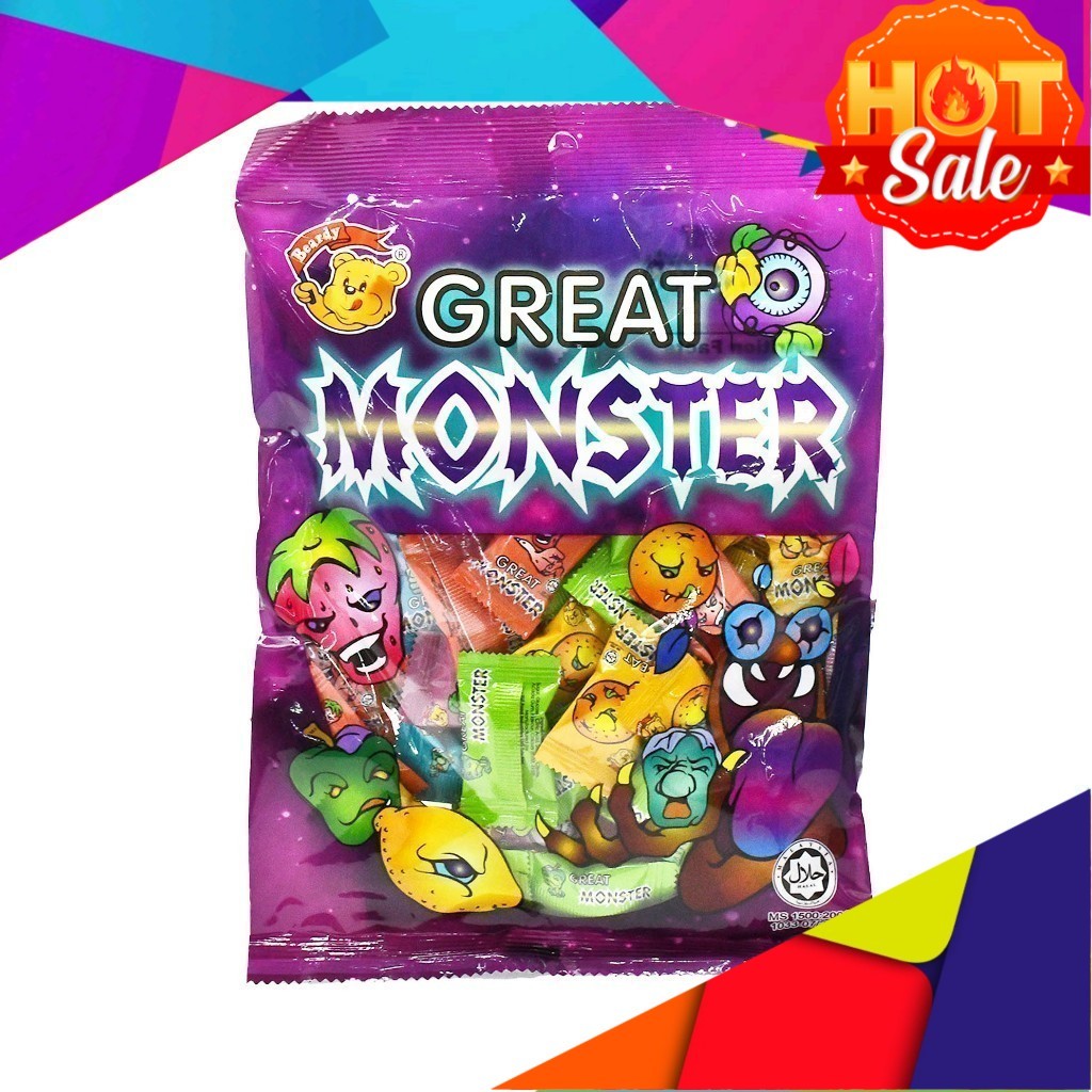 Gula-gula Hantu, Gula-gula Berperisa Buah-buahan, Beardy Great Monster ...