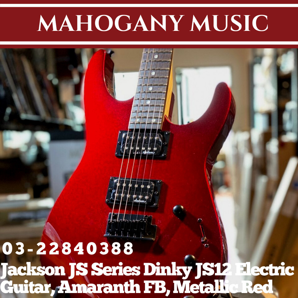 Jackson JS Series Dinky JS12 Electric Guitar, Amaranth FB, Metallic Red ...