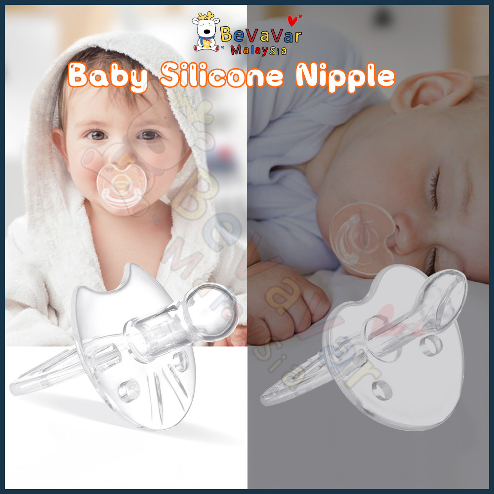 Bevavar Baby Nipple Bionic Breastfeeding Flat Head Round Head Baby Silicone Pacifier Newborn ...