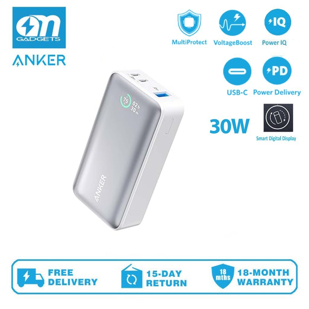 Anker 533 A1256 (PowerCore 30W) 10000mAh Power Bank | Shopee Malaysia