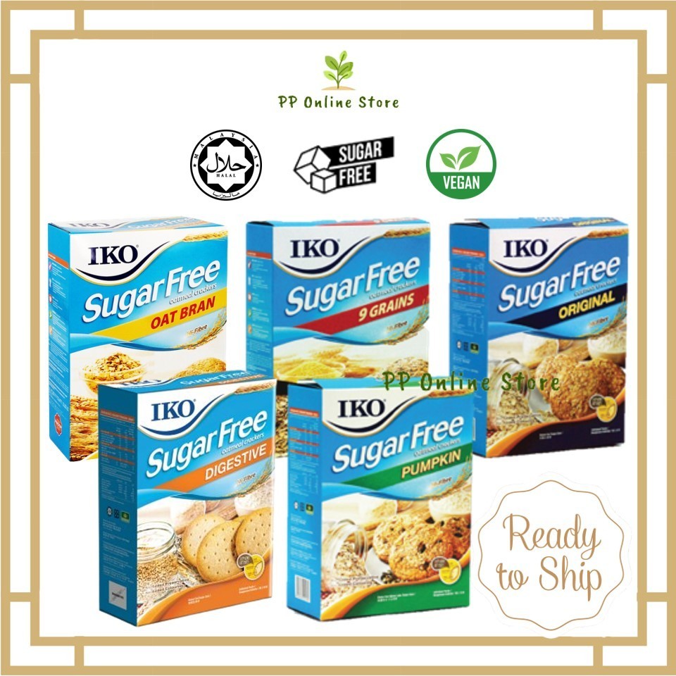 [HALAL] IKO Sugar-Free Oatmeal Crackers Biskut 178gm Cookies Crackers ...