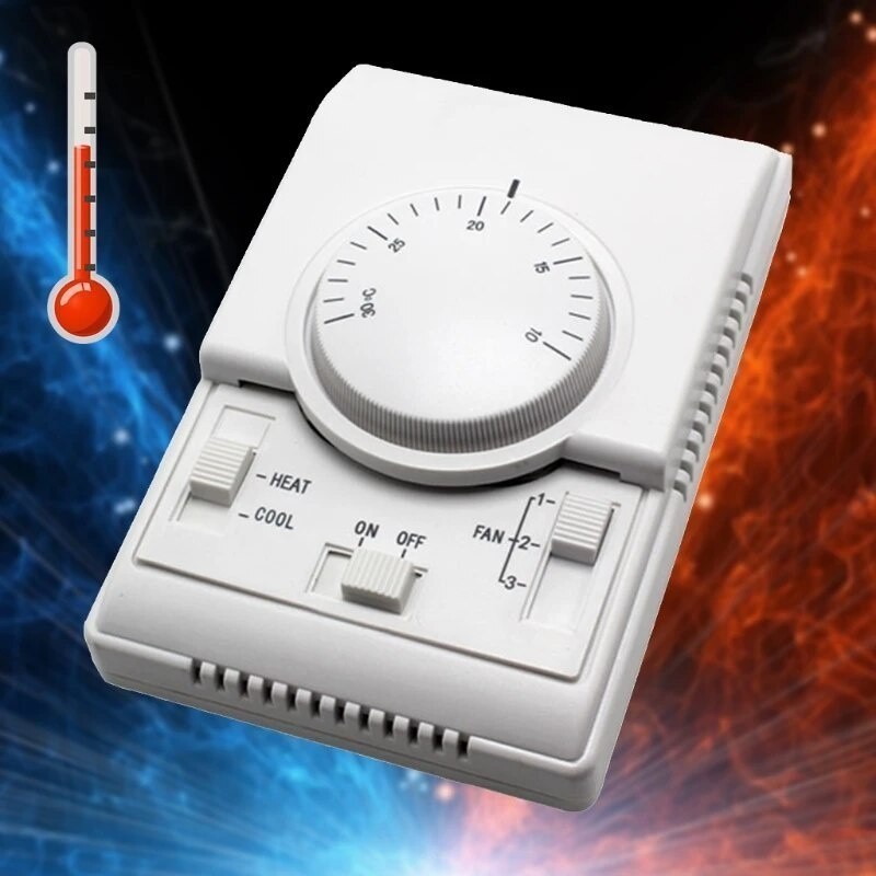 【MY Ready stock】AC 220V Room Mechanical Thermostat Control Switch Air ...