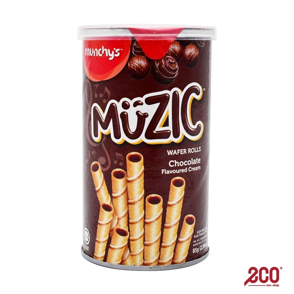 Munchy's Muzic Wafer Rolls Chocolate Flavoured Cream (85g) - AB-L008 ...