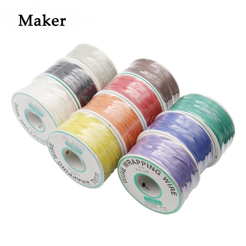 30AWG Wire Wrapping Tinned Copper Solid PVC Insulation Single Strand ...