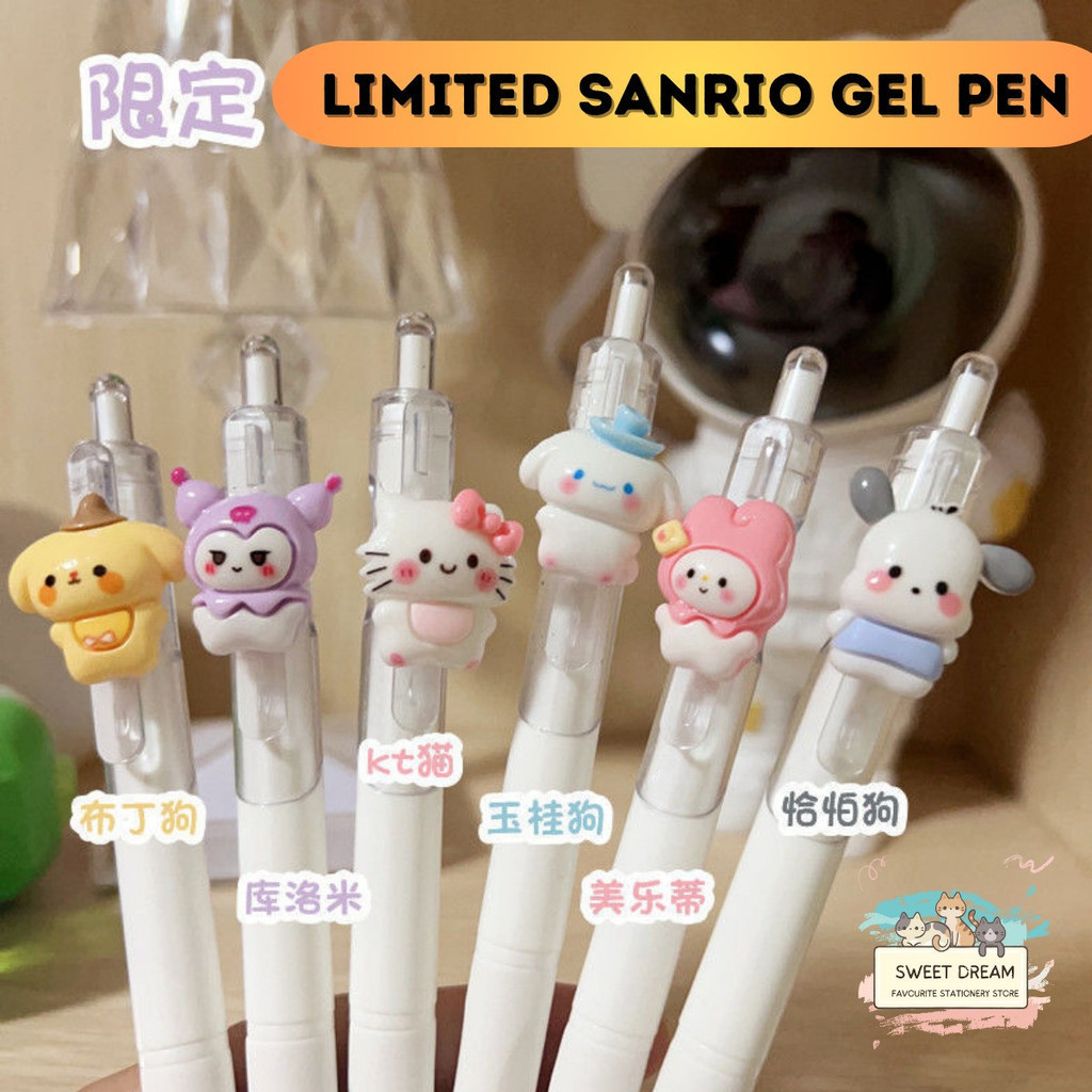 WHITE Limited Creative and cute Sanrio high-looking push gel pen ...
