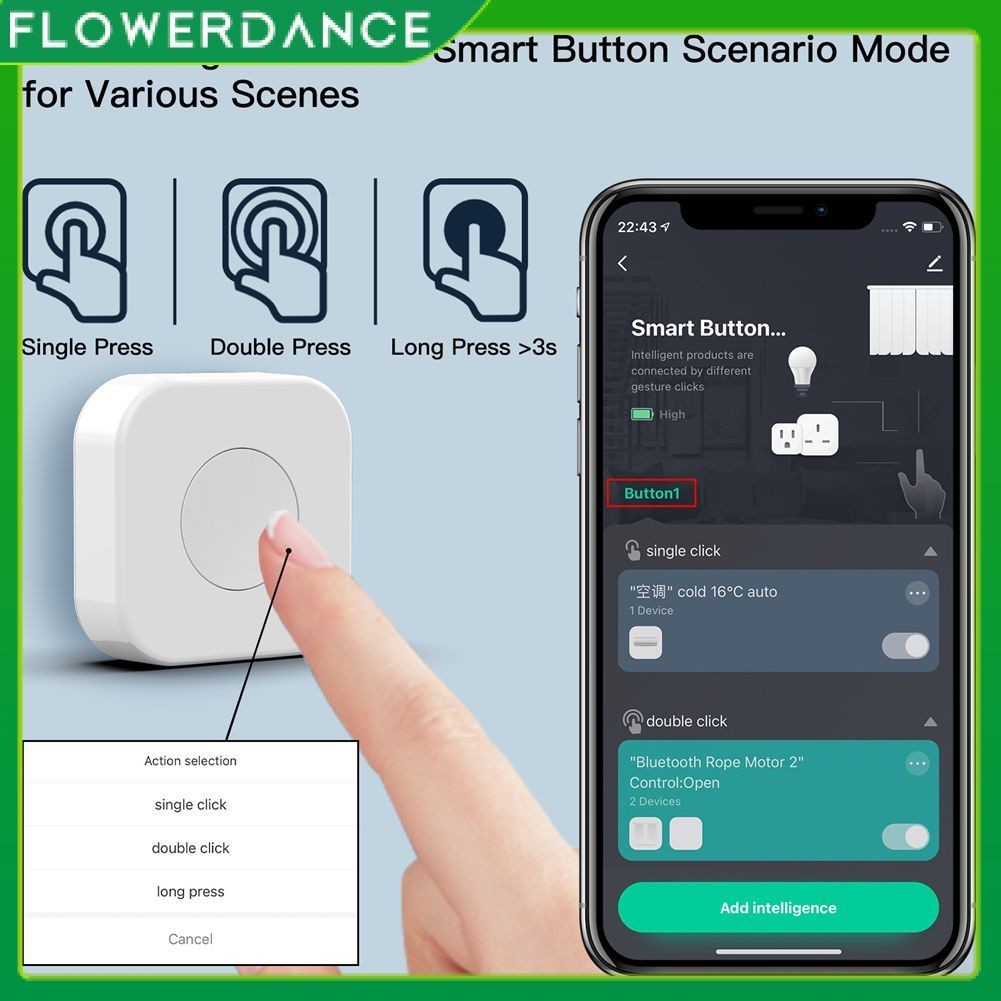 Tuya Zigbee Smart Button Switch Scene Switch Multi-scene Intelligent Linkage Wireless Smart ...