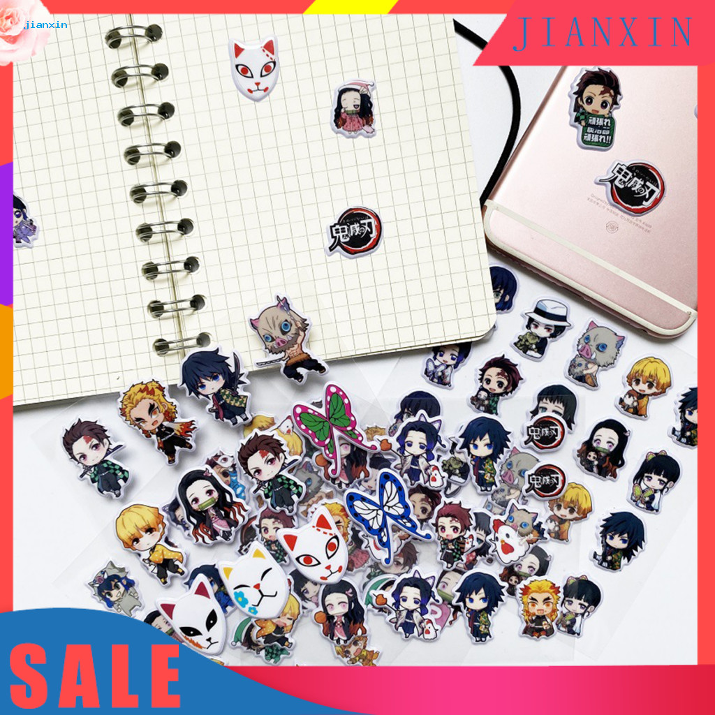 Sticker Anime Demon Slayer Design High Stickiness Paper Decorative ...