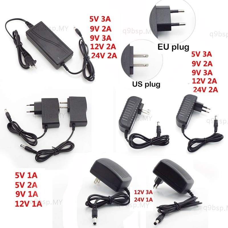 5V 9V 12V 24V 1A 2A 3A 3000ma 1000ma AC to DC Power Supply Adapter ...