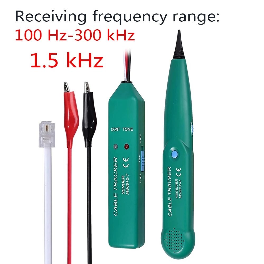MS6812 Telephone Cable Tester RJ11 RJ45 Ethernet Wire Tracer 100Hz ...