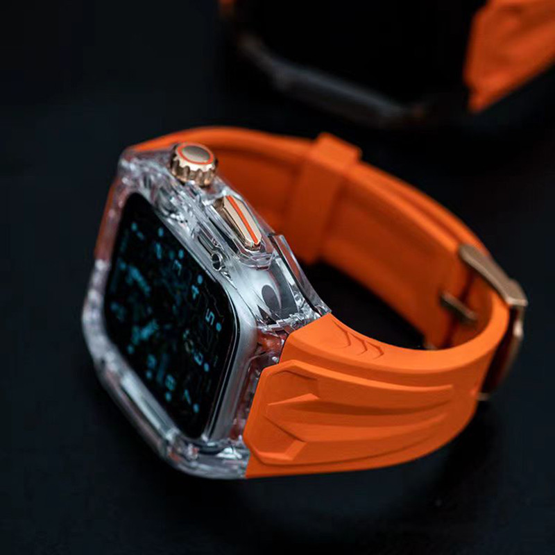 Transparent Modification Kit For iWatch 9 8 7 44mm 45mm Mod kit Strap ...