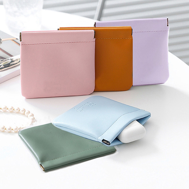 Coin Purse Magnetic Pouch Automatic Close Lipstick Money Squeeze Wallet ...
