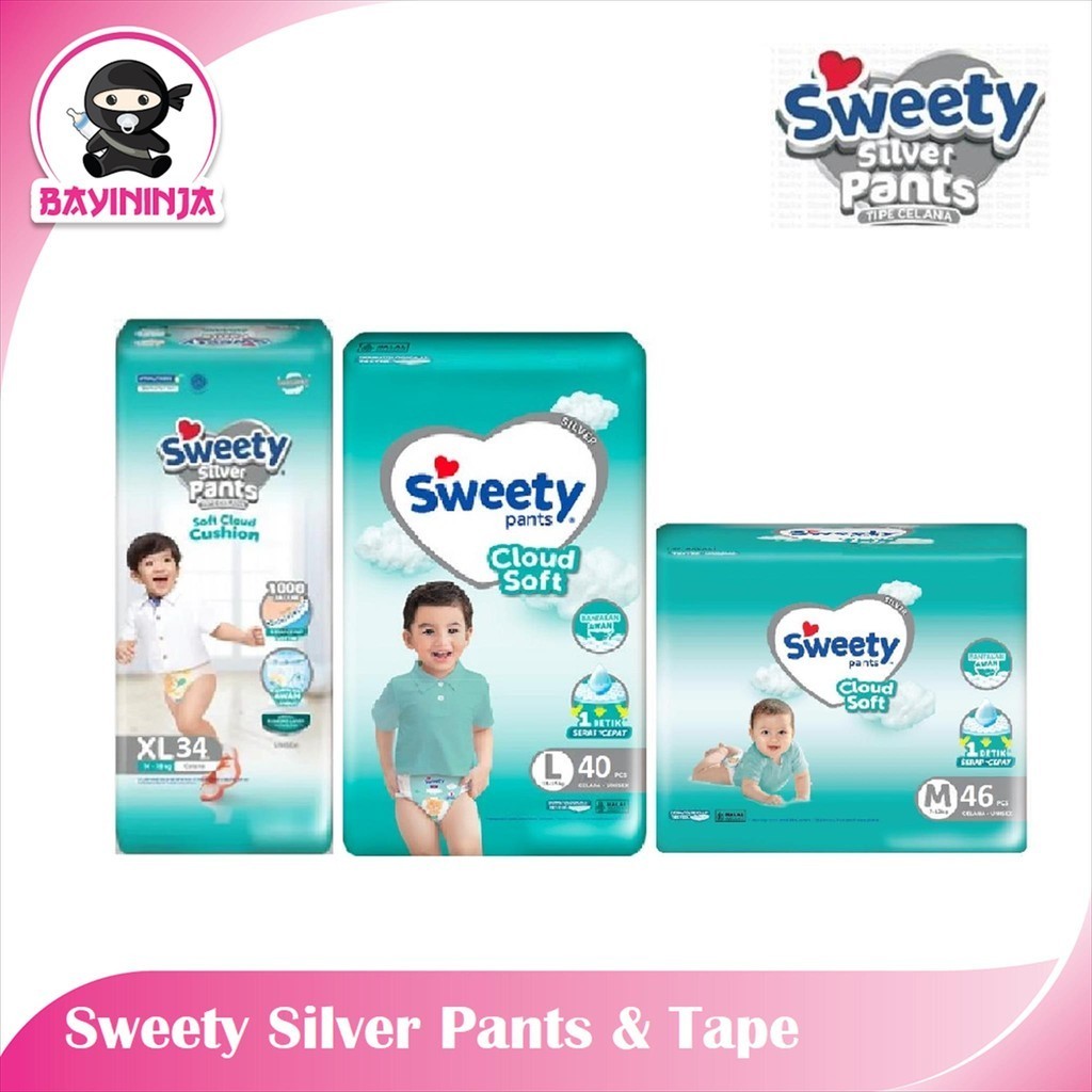 Sweety Silver Pants Big Pack Pants M46 L40 XL34 | Shopee Malaysia