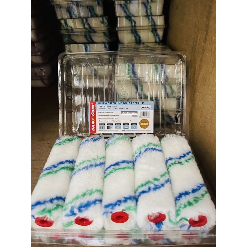 SANCORA 4” BLUE LINE ROLLER REFILL (10PCS/PACK) | Shopee Malaysia