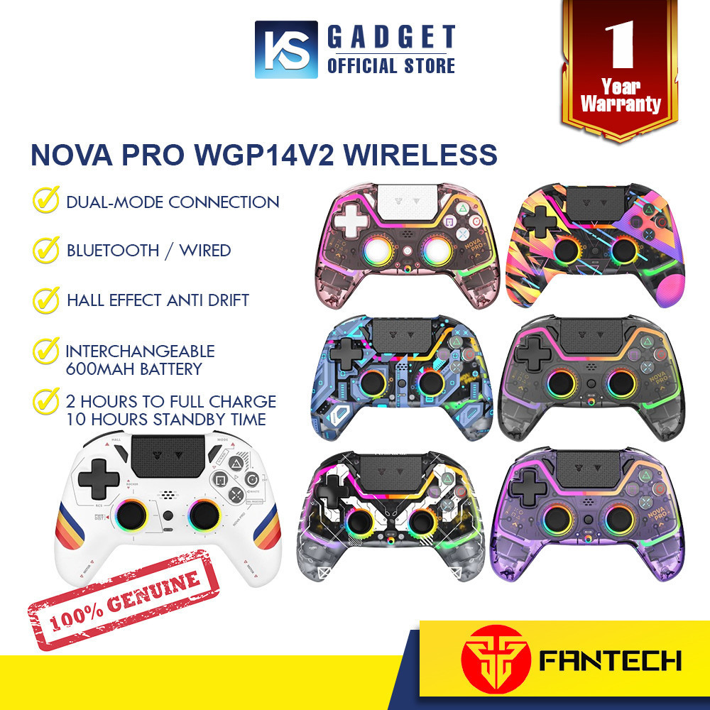 Fantech Gamepad Wireless Controller Nova Pro WGP14v2 & Nova II WGP16 ...