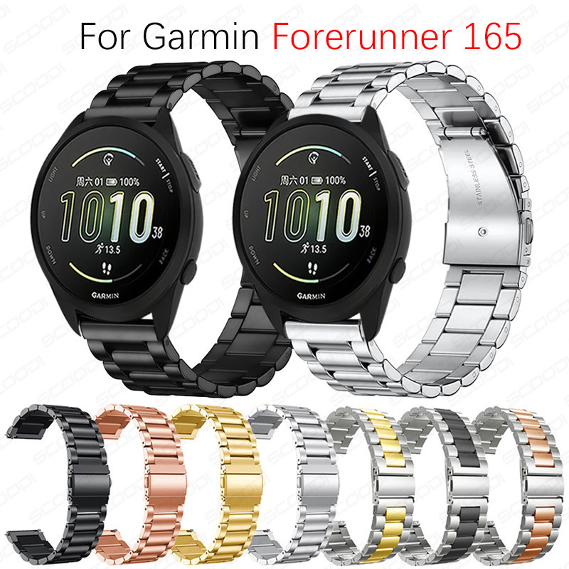 20mm Stainless Steel Straps For Garmin Forerunner 165 / 165 Music Smart ...