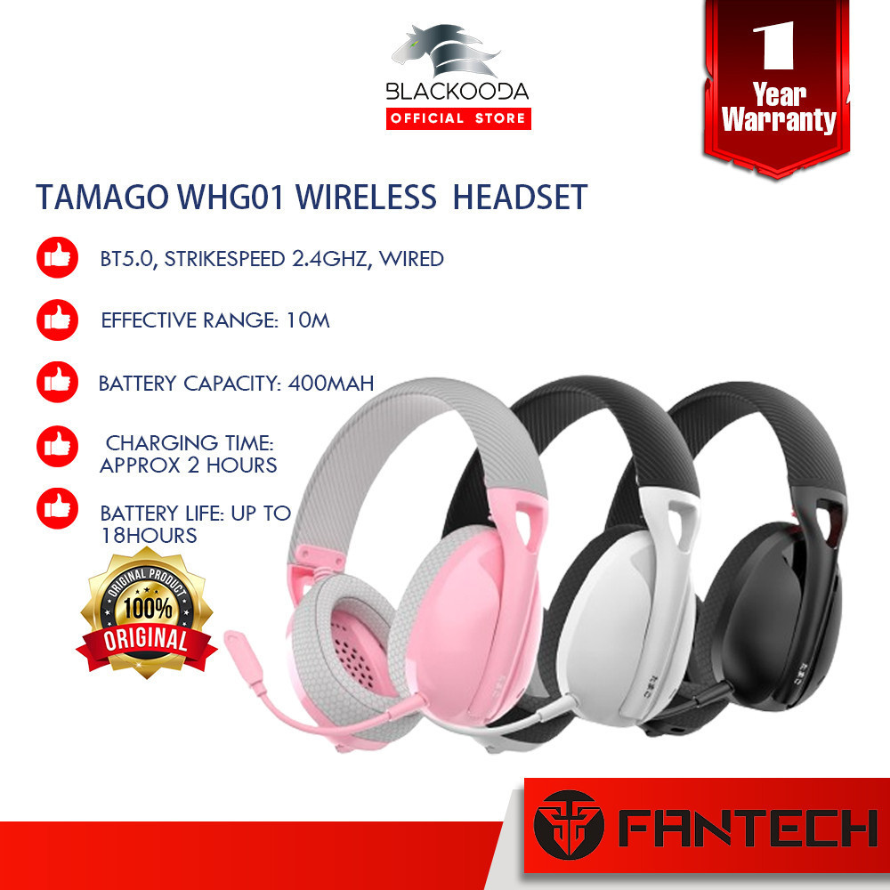 Fantech たまご TAMAGO WHG01 Wireless Bluetooth Headset Headphone ( 2.4 Ghz ...