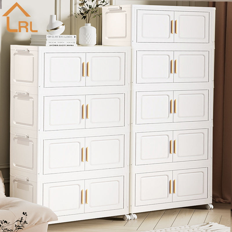 Installation-free storage cabinet Folding locker Simple household ...