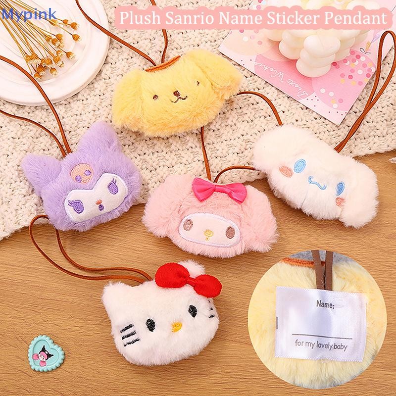 Mypink Plush Sanrio Name Sticker Pendant Cartoon Hello Kitty Kuromi ...