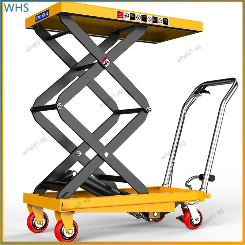 Manual hydraulic lift mobile lift small lifter scissor fork electric ...