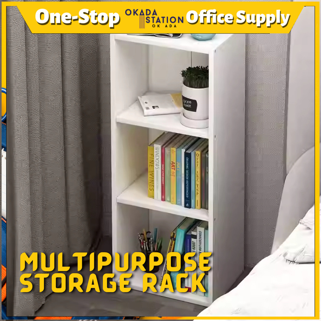 OKADA 3 Layer Multipurpose File Rack Rak Buku File Fail Rak Storage ...