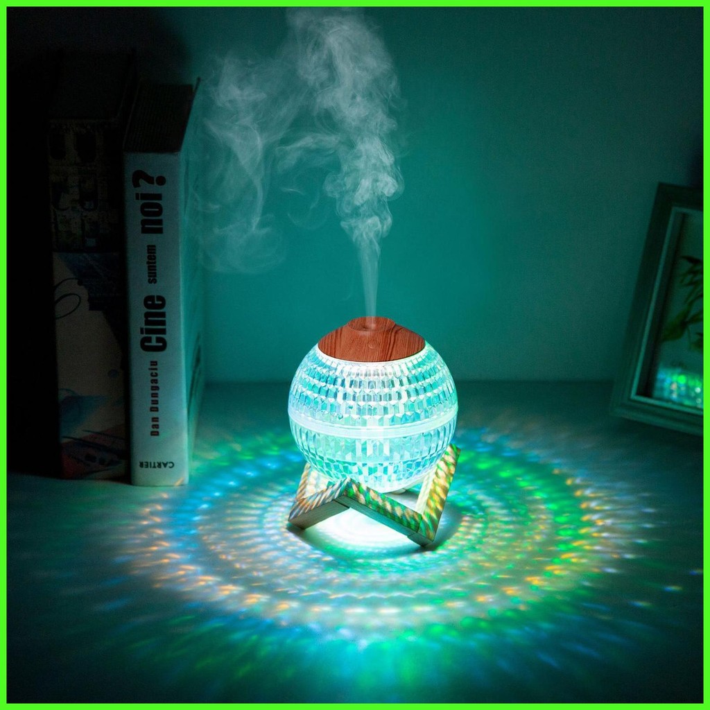 Crystal Ball Diffuser Quiet Night Light Humidifier Lamp For Bedroom ...