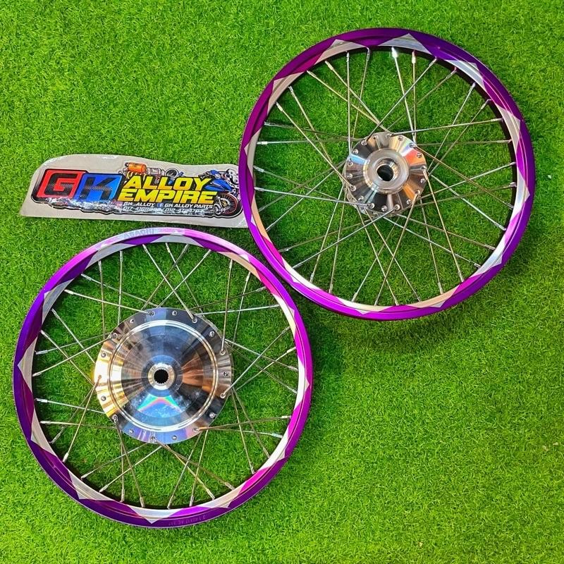 RIM ALLOY PYRAMID 17 x 1.40 + HUB CHROM PNP YAMAHA EGO , EGO S, NOUVO ...