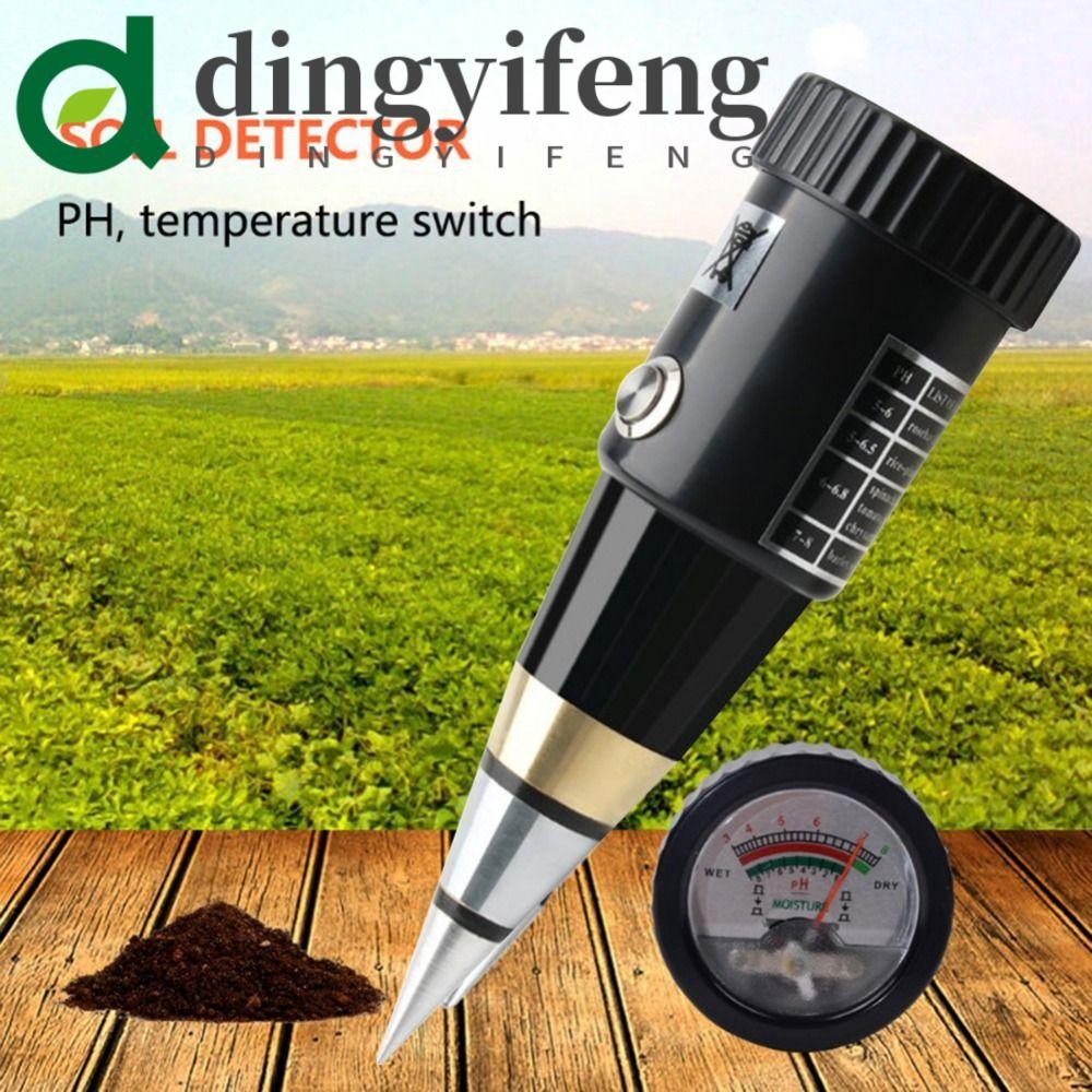 DINGYIFENG Soil Moisture PH Meter, 2 in1 Cone Shape Metal Sensor Probe ...